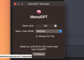 Utiliser ChatGPT depuis la barre de menu du Mac